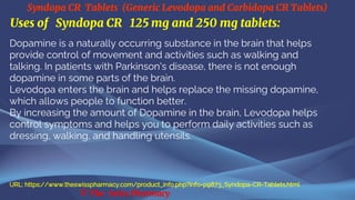 Syndopa CR Tablets (Generic Levodopa and Carbidopa CR Tablets) | PDF