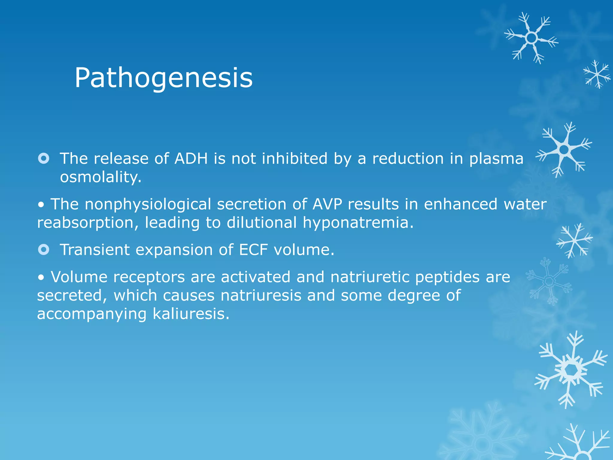 Syndrome of inappropriate anti diuretic hormone secretion (siadh) | PDF