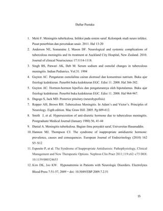 Syndrome of inappropriate antidiuretic hormone pada meningitis tuberkulosa (1) | PDF