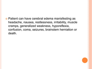 Syndrome of inappropriate antidiuretic hormone secretion | PPTX