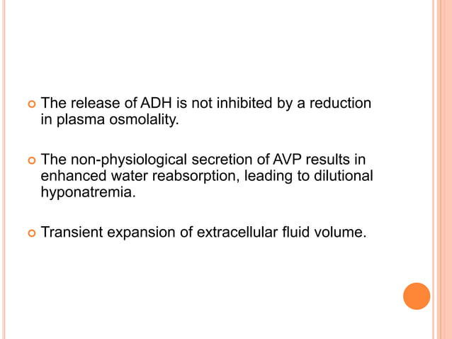 Syndrome of inappropriate antidiuretic hormone secretion | PPTX