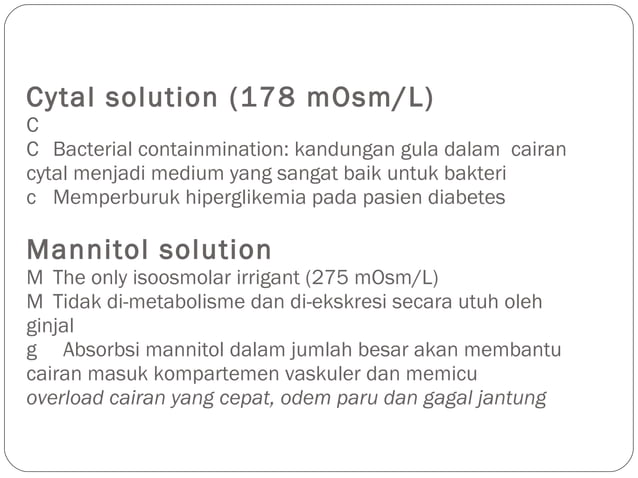 Syndrome resection transuretral (tur syndrom) | PPT