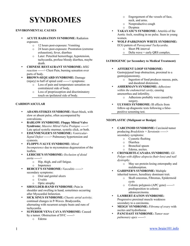 Syndromes | PDF