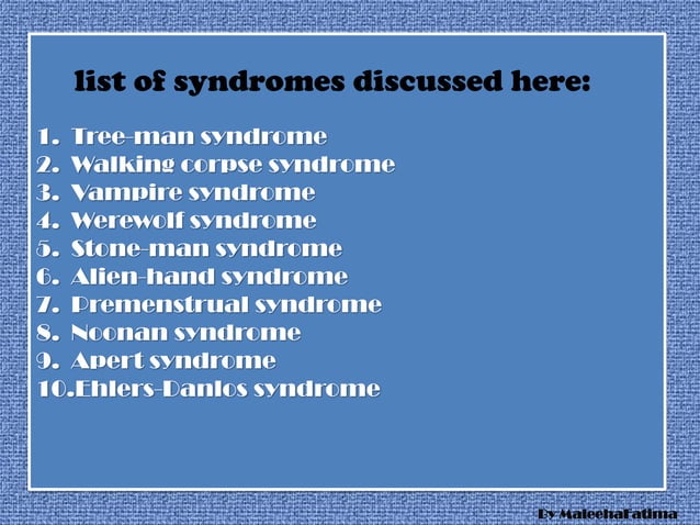 SYNDROMES | PPT