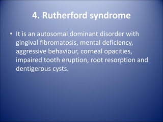 Syndromes affecting the periodontium | PDF