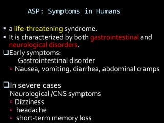 Syndromes caused due to algal toxins final | PPTX