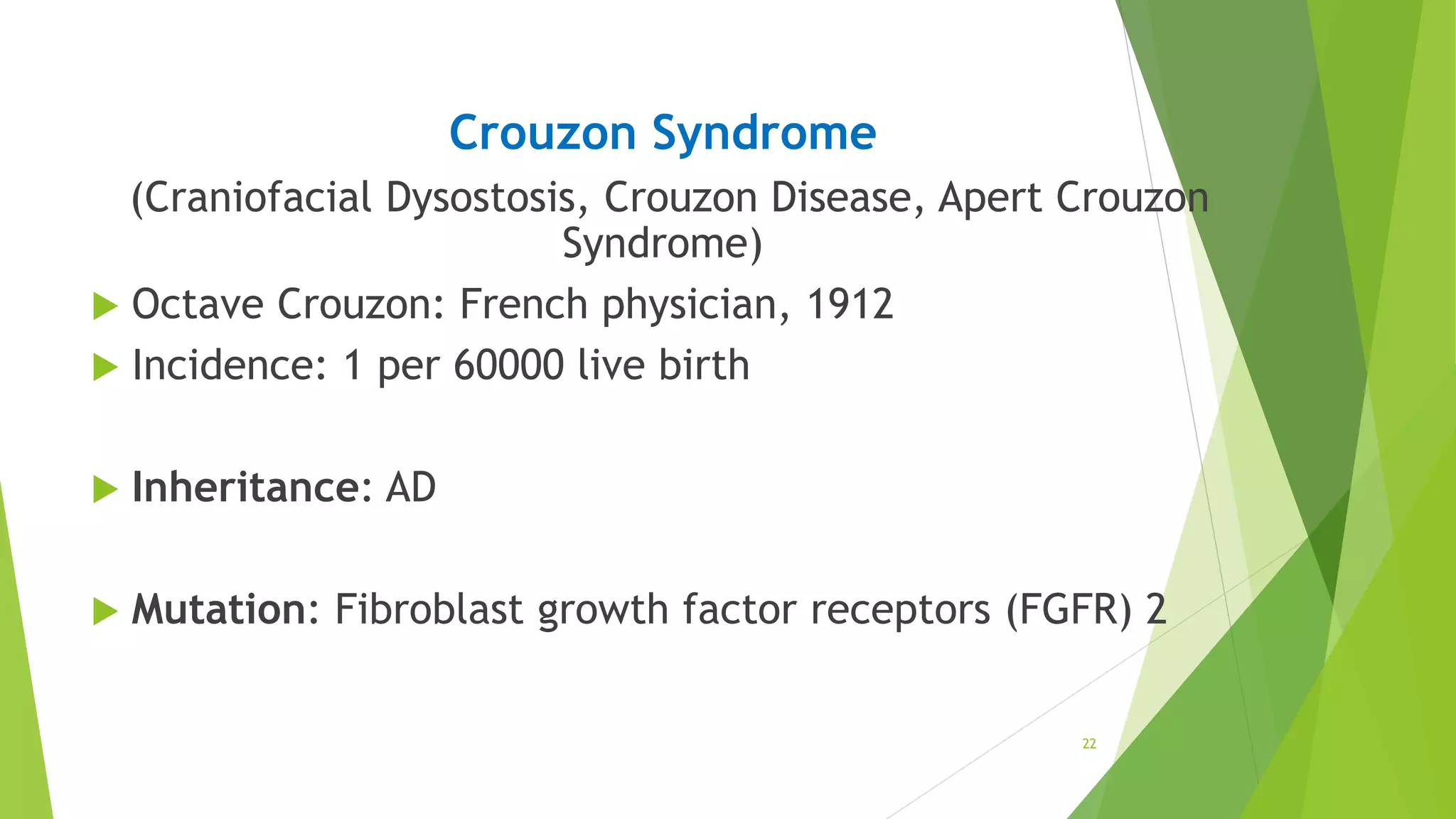 Syndromes of orofacial region mine | PPTX