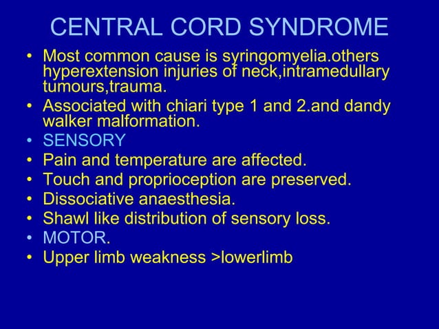 Syndromes Of Spinal Cord | PPT