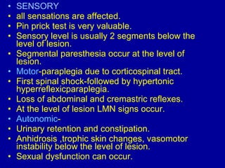 Syndromes Of Spinal Cord | PPT