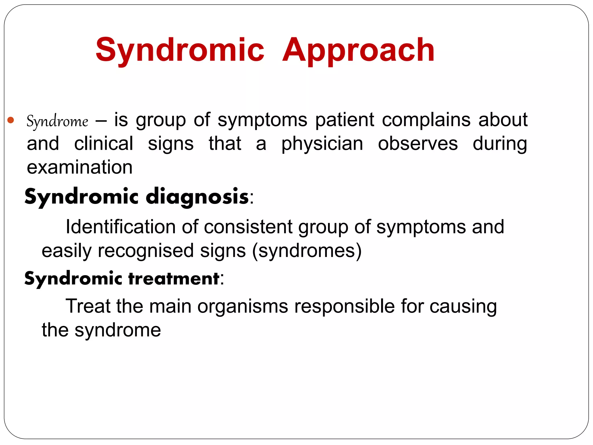 Syndromic approach | PPTX