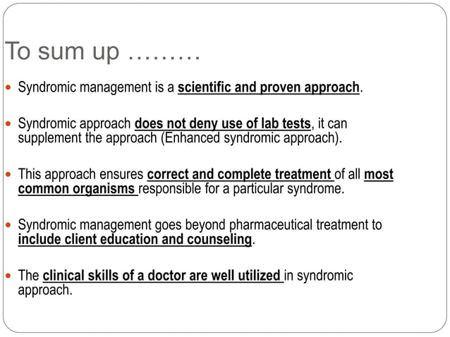 Syndromic approach | PPTX