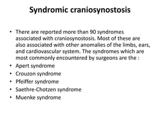 Syndromic cranial synostosis | PPTX