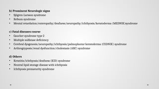 Syndromic Ichthyosis and it's management | PPTX