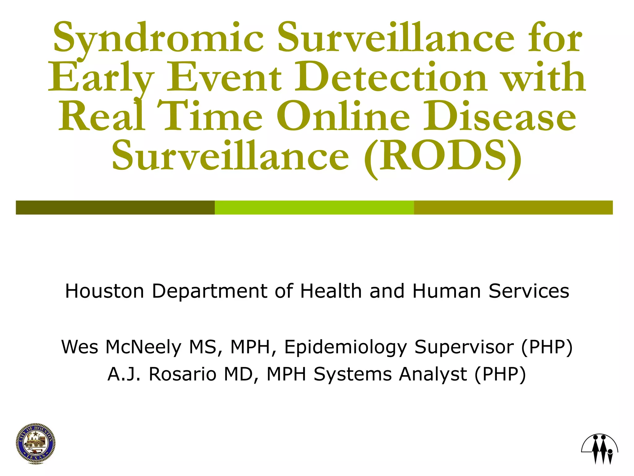 Syndromic surveillance hrsa | PPT