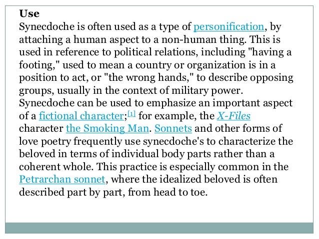 Synecdoche Synecdoche