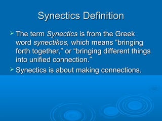 Synectics | PPT