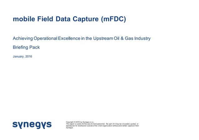Synegys - mobile Field Data Collection | PPT