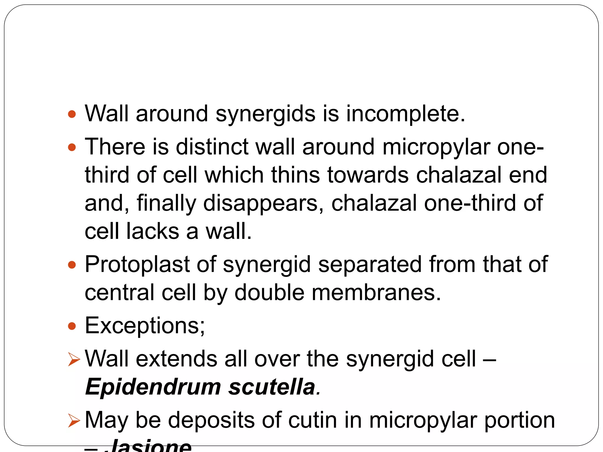 Synergids and its functions , reproductive biology of angiosperms | PPTX