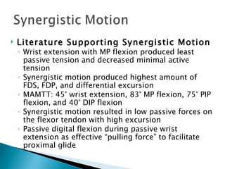synergist splint for flexor tendon repair | PPT