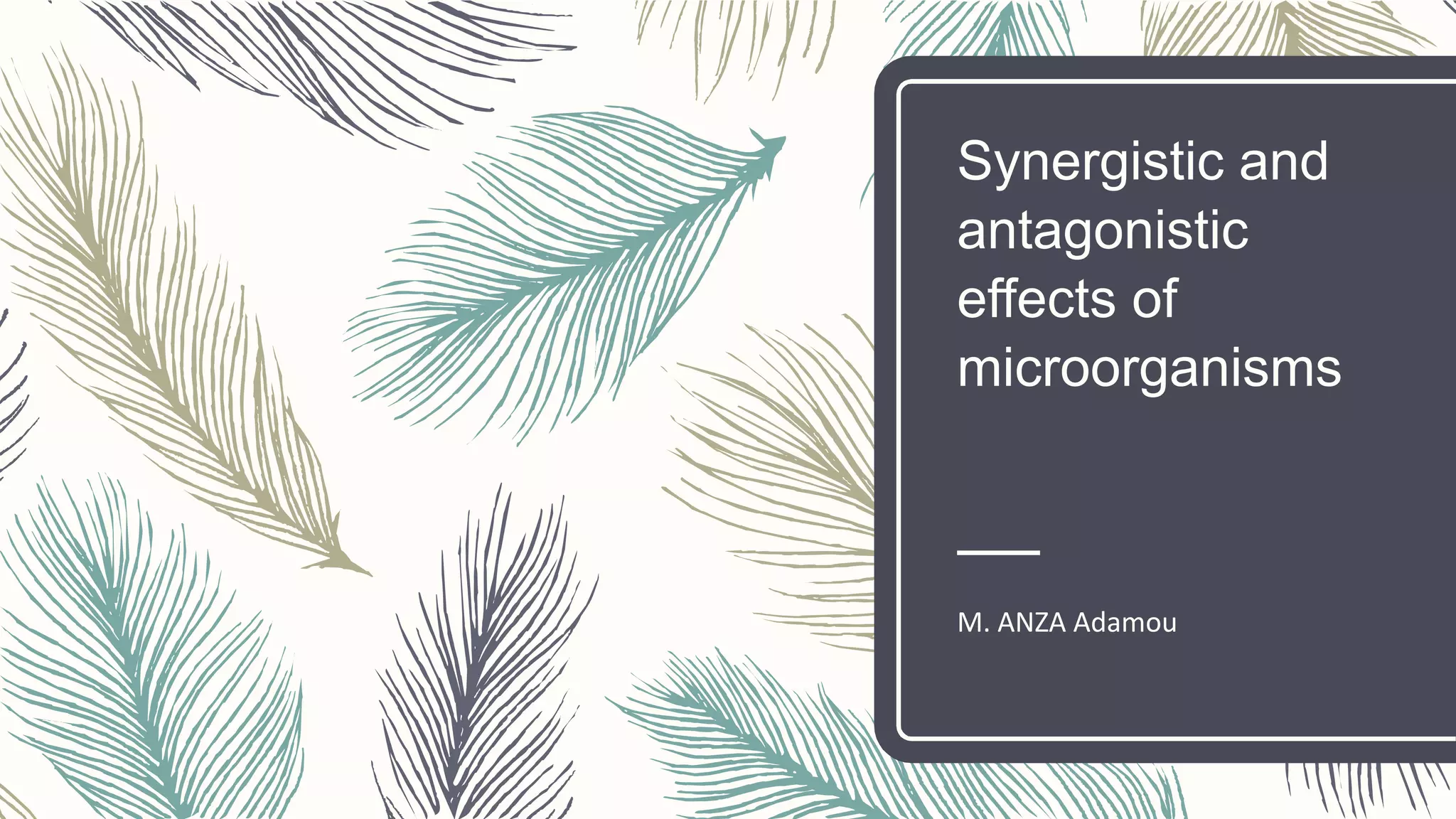 Synergistic and antagonistic effects of microorganisms | PPTX