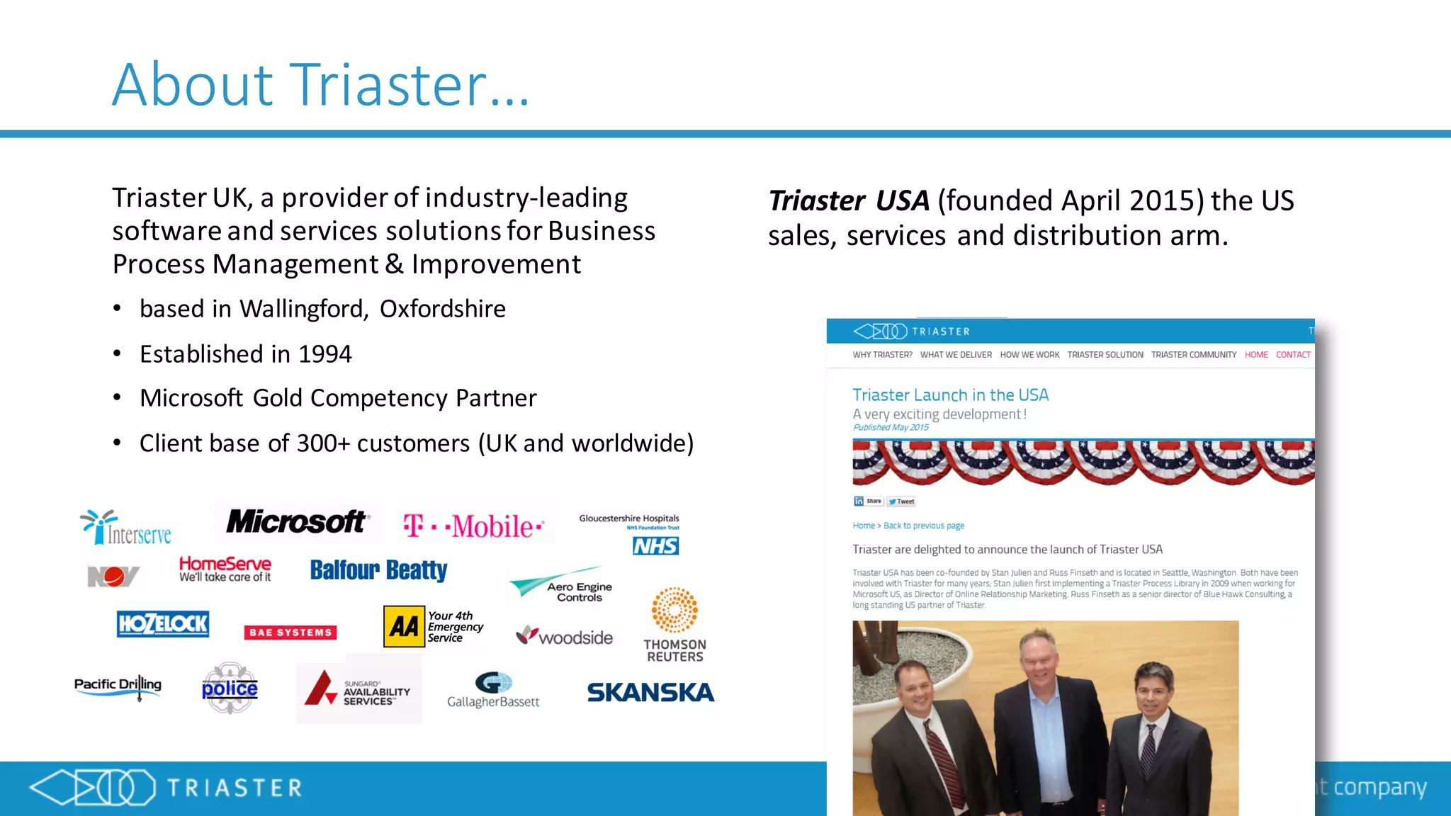 Triaster Platform - Business Process Mapping | PPT