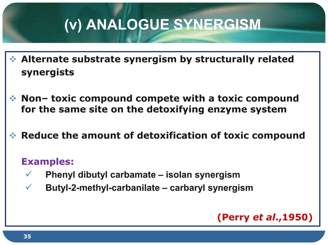 Role of Synergists in Resistance Management | PPTX
