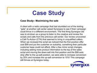 Synergixx Telemarketing Overview | PPT