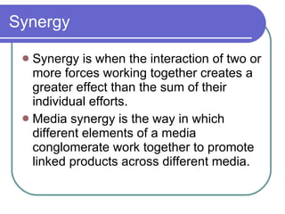 Synergy in the Film Industry | PPT