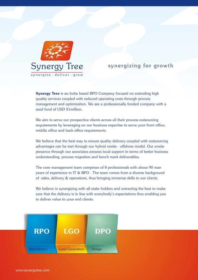 Synergy Tree Company Profile | PPT