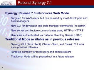 What's new in Rational Synergy 7.1 | PPT | Computing | Technology ...