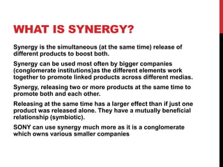 Synergy and Cross Media Convergence | PPT