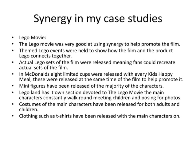 Synergy and convergence in case studies | PPT