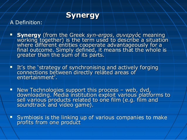 Synergy and convergence