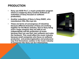 Synergy & Convergence in Sony Music Entertainment | PPTX