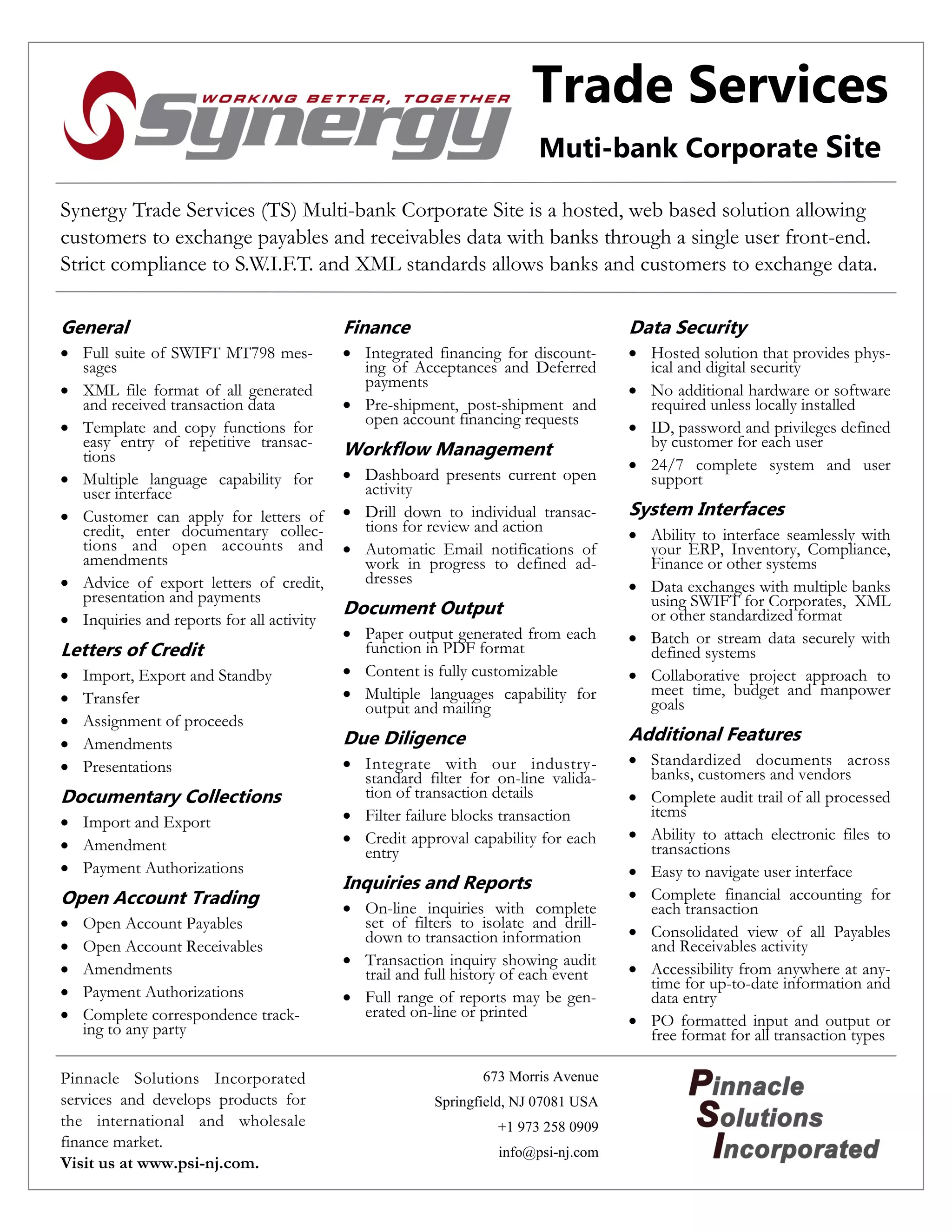 Synergy Fact Sheets | PDF