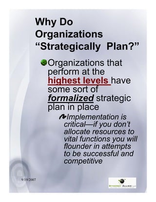 Synergy-Strategic Planning | PDF
