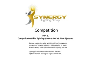 Synergy Lighting Group Investor pitch deck | PDF