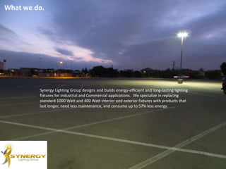 Synergy Lighting Group Investor pitch deck | PDF