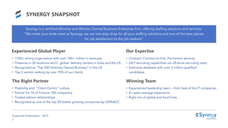 Synergy presentation final | PDF | Business | Business and Finance