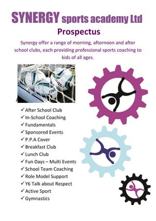Synergy Sports Academy Prospectus | PDF
