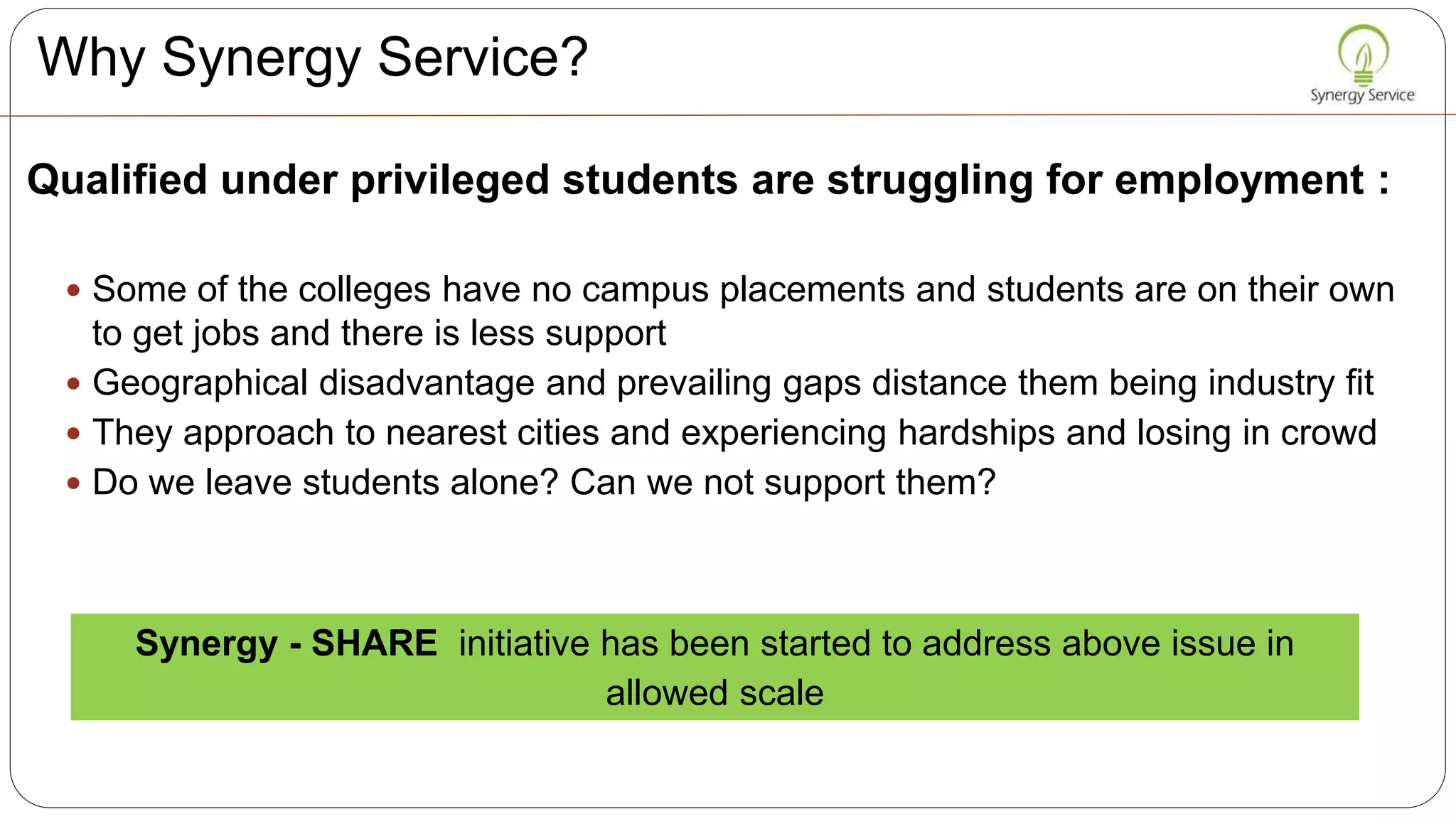 Synergy service slide share | PPTX