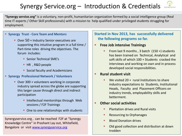Synergy service Introduction | PPTX