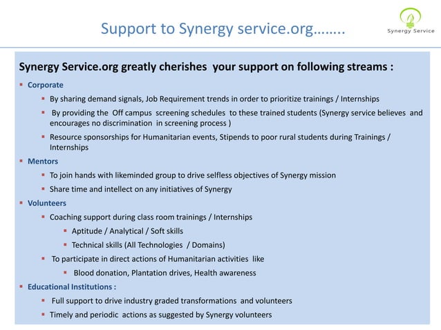 Synergy service Introduction | PPTX