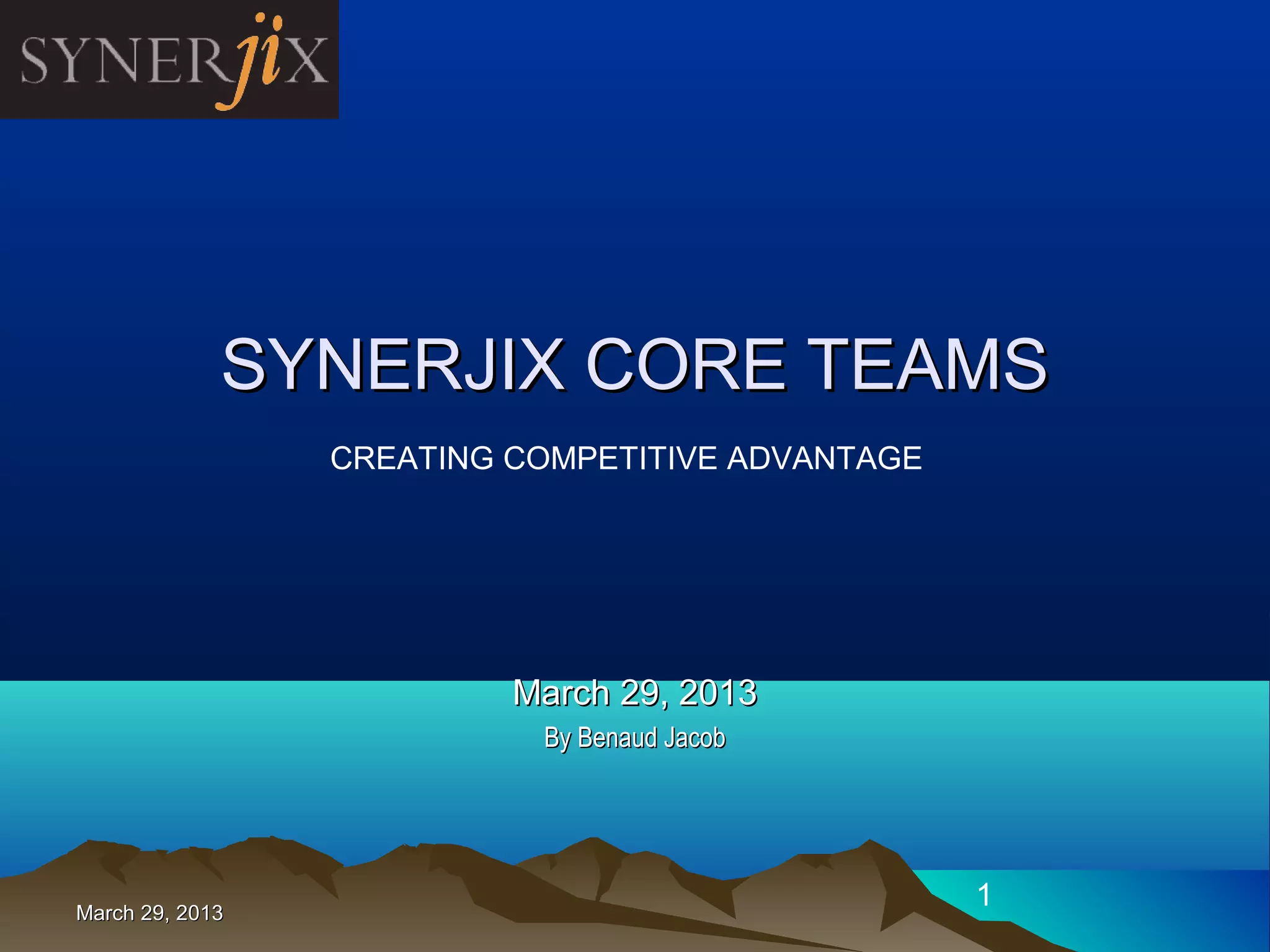 Synerjix Core Team Consulting - tailor made for a Challenging Economy | PPS | Computer Software ...