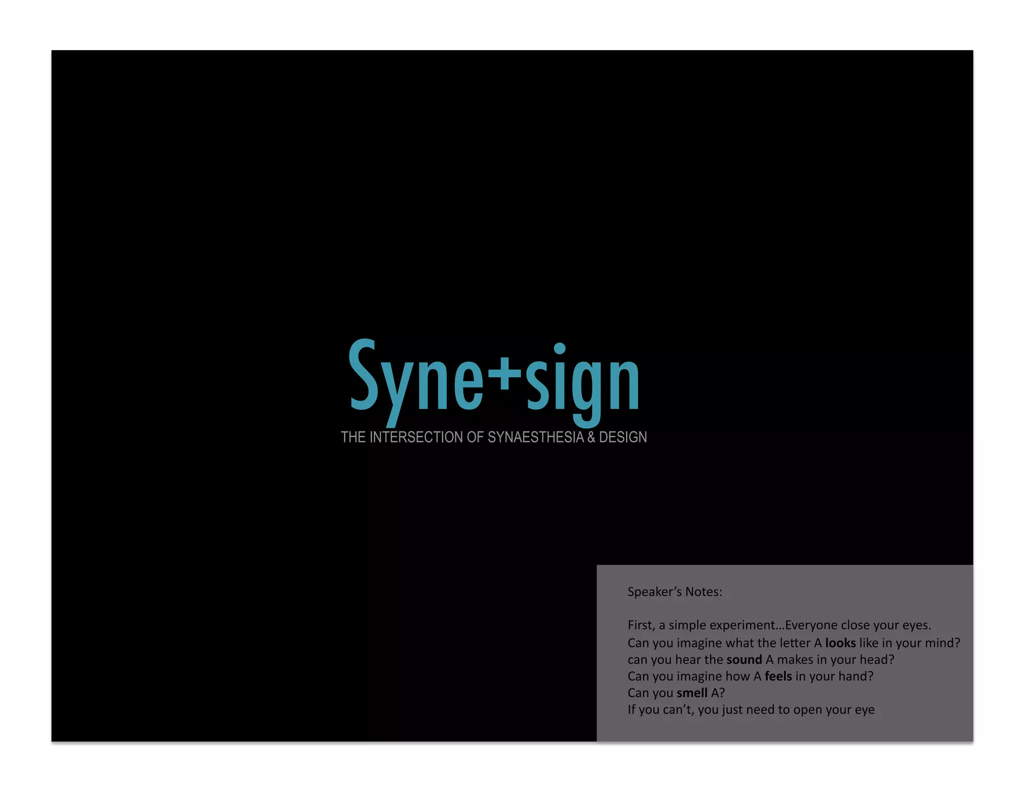 Synesign - The Intersection of Synaesthesia & Design | PDF