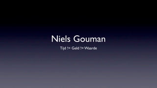 Tijd != Geld != Waarde | KEY