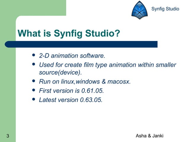 Synfig | PPT | Graphics Software | Computer Software and Applications