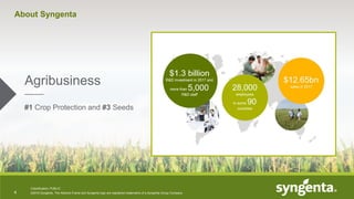Syngenta's Predictive Analytics Platform for Seeds R&D | PPT