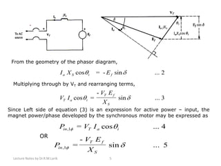 Synhronous motor equivalent circuit | PDF