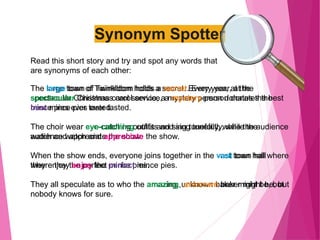 SYNONYM AND ANTONYM POWERPOINT PRESENTATION | PPTX